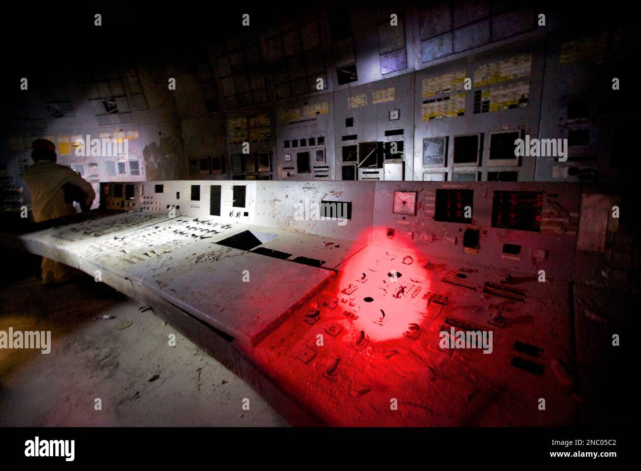 The shattered remains of the control room for Reactor No. 4 at the ...