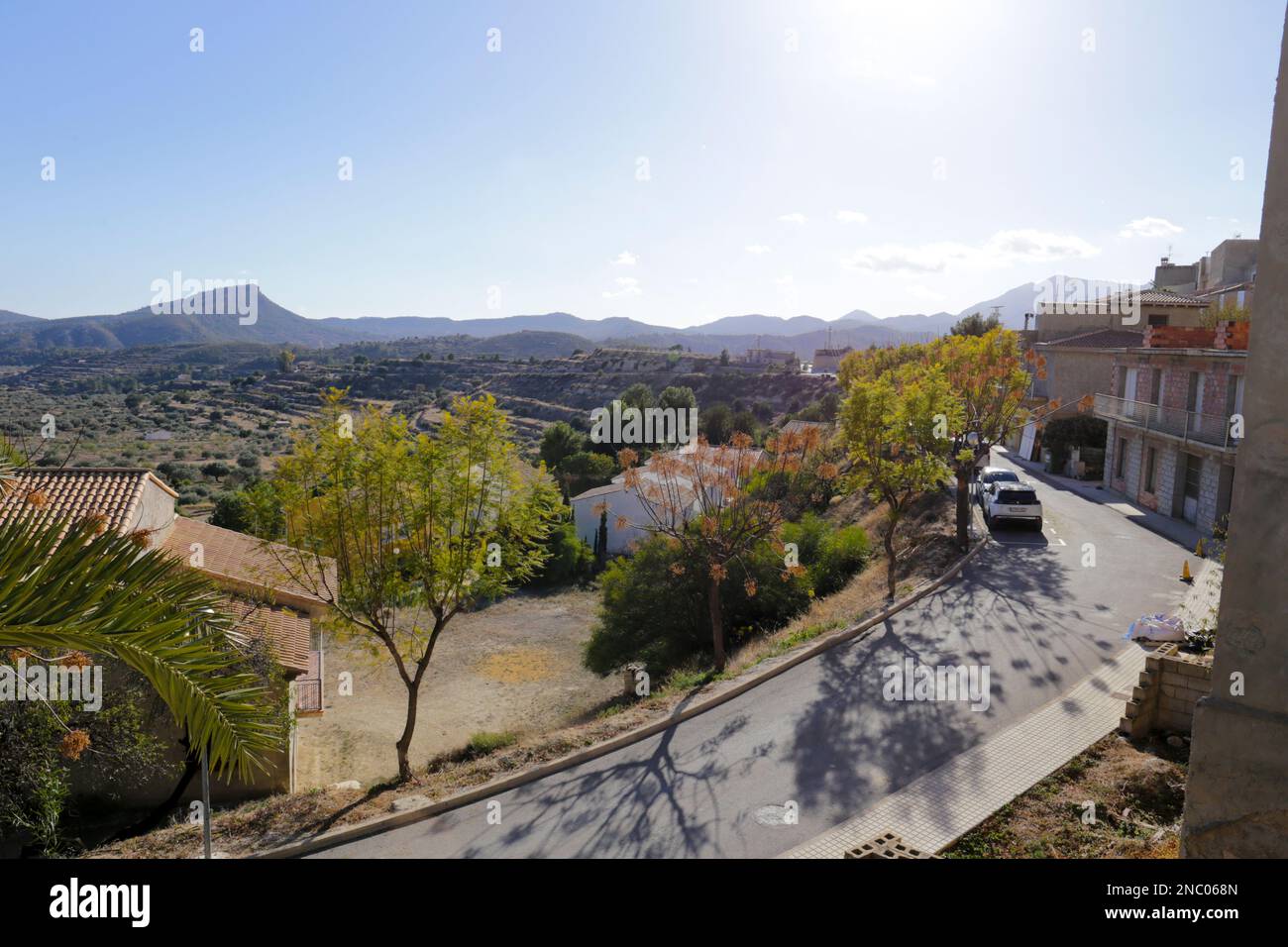 Relleu, Alicante, Spain- February 5, 2023:View of Relleu village ...