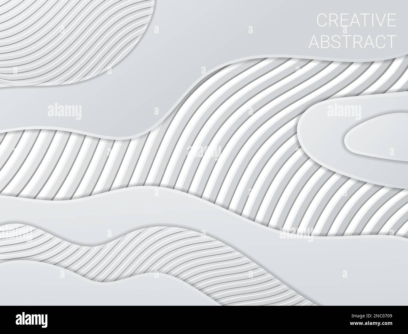 3D texture background. White layers. Abstract topographic pattern ...