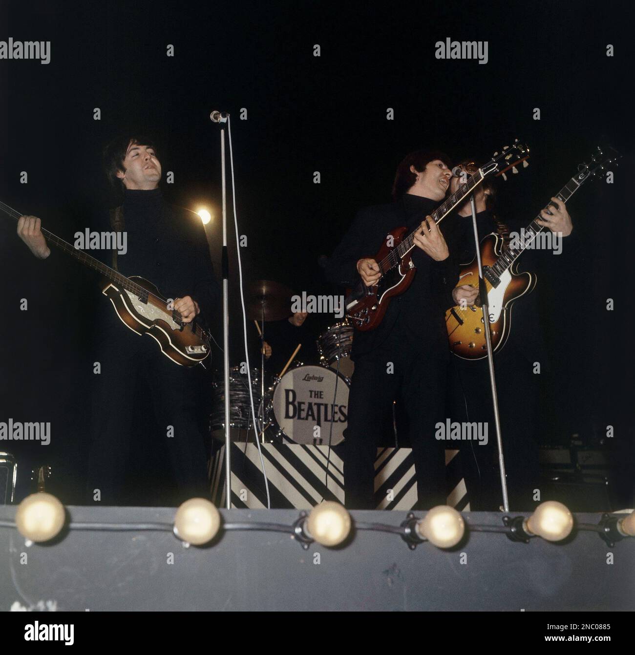 The Beatles play during the New Musical Express awards ceremony in ...