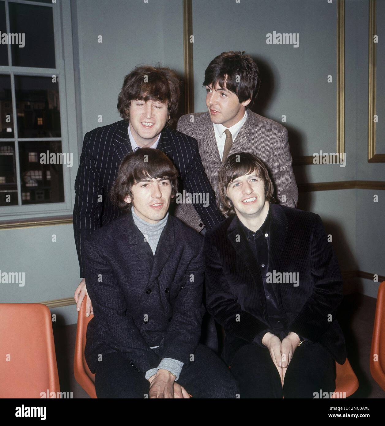 The Beatles appear at a news conference after the announcement that the Honours Award of the M.B ...