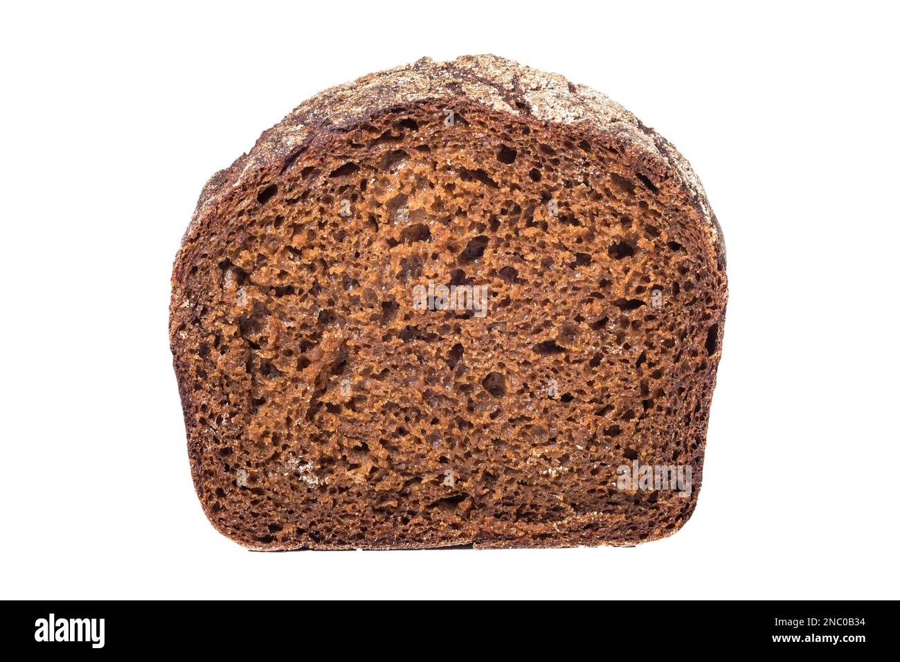 Slice of black rye bread, isolated on white Stock Photo - Alamy