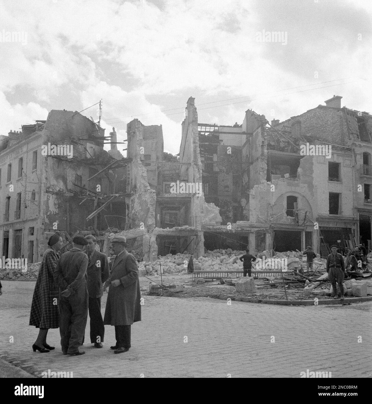 Buildings in Verdun, France wrecked by Nazi bombs are shown, Sept. 10 ...
