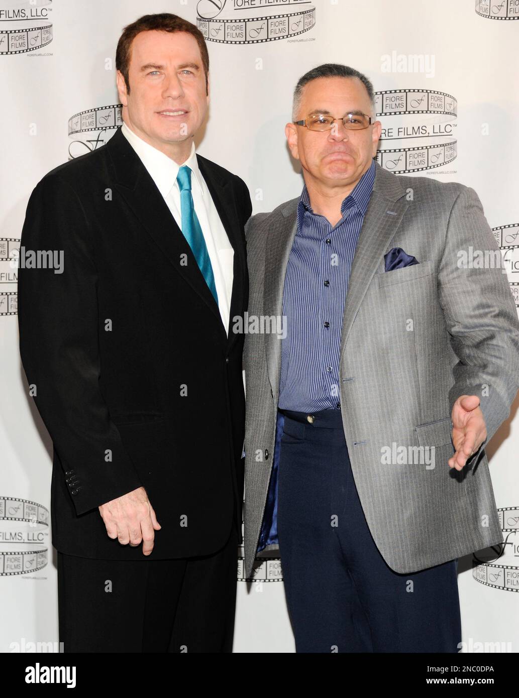 John Gotti Jr. and actor John Travolta participate in a press ...