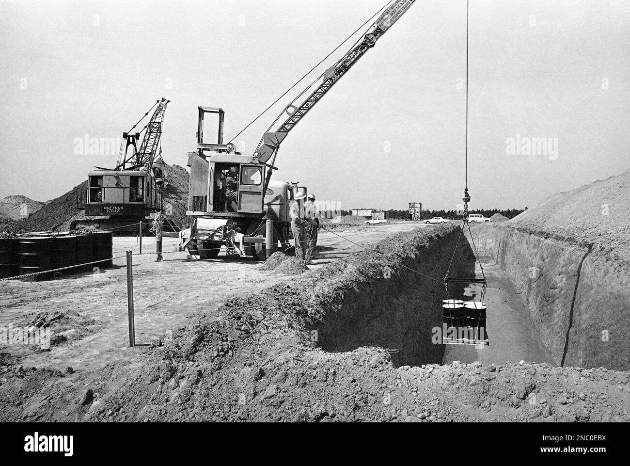 Buried Nuclear Waste Barrels