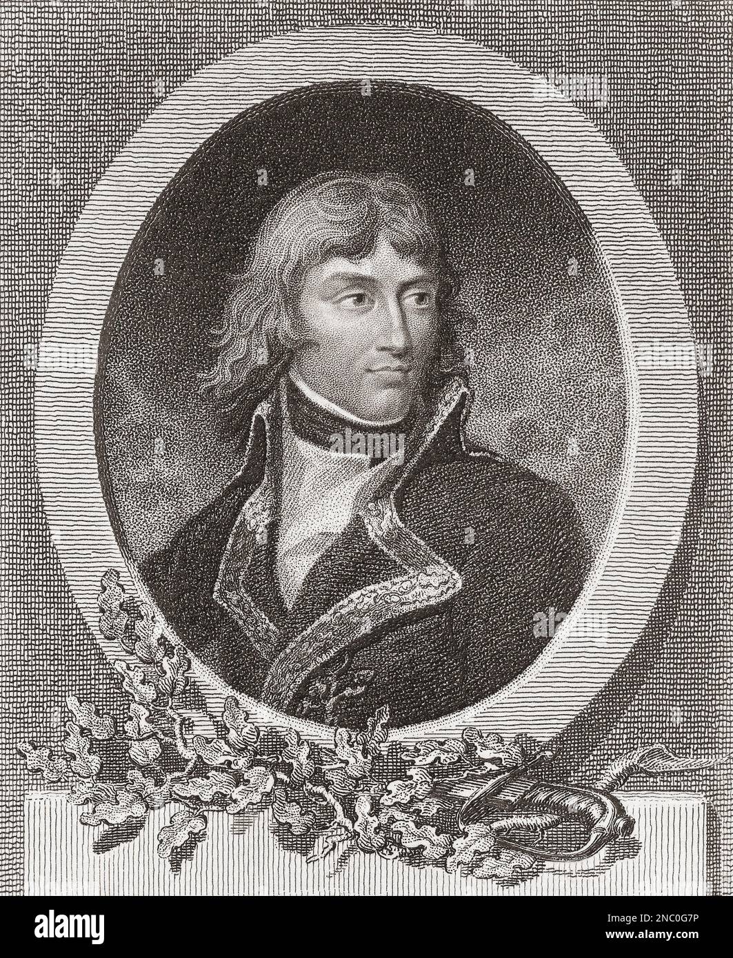 Portrait of Napoleon Bonaparte when a young man. Napoleon Bonaparte ...