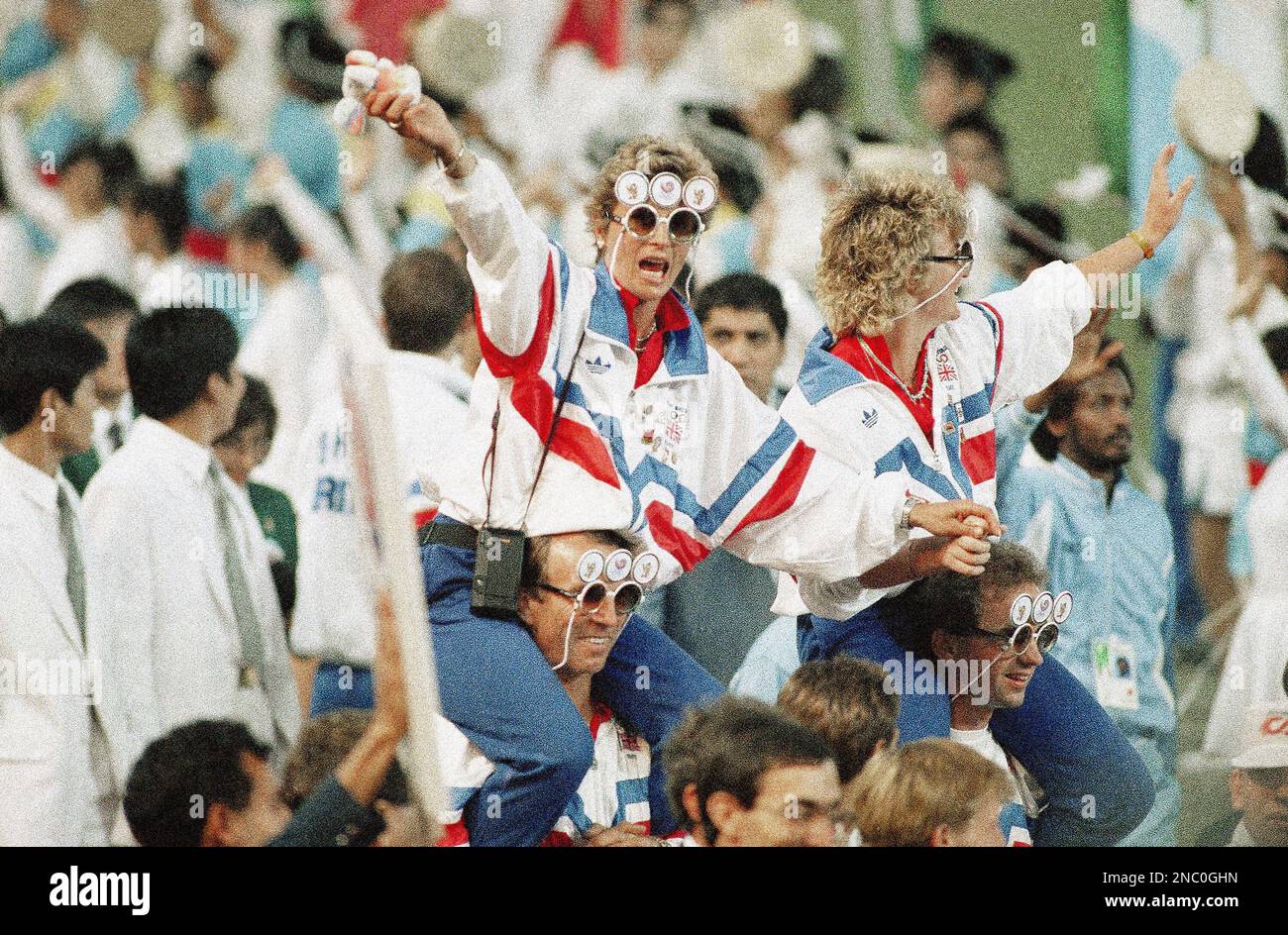 Mark Phillips, husband to Princess Anne, carries Virginia Leng on his ...