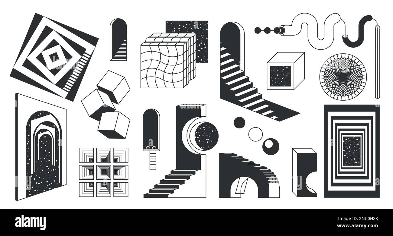 Creative 3d retro collage Stock Vector Images - Alamy