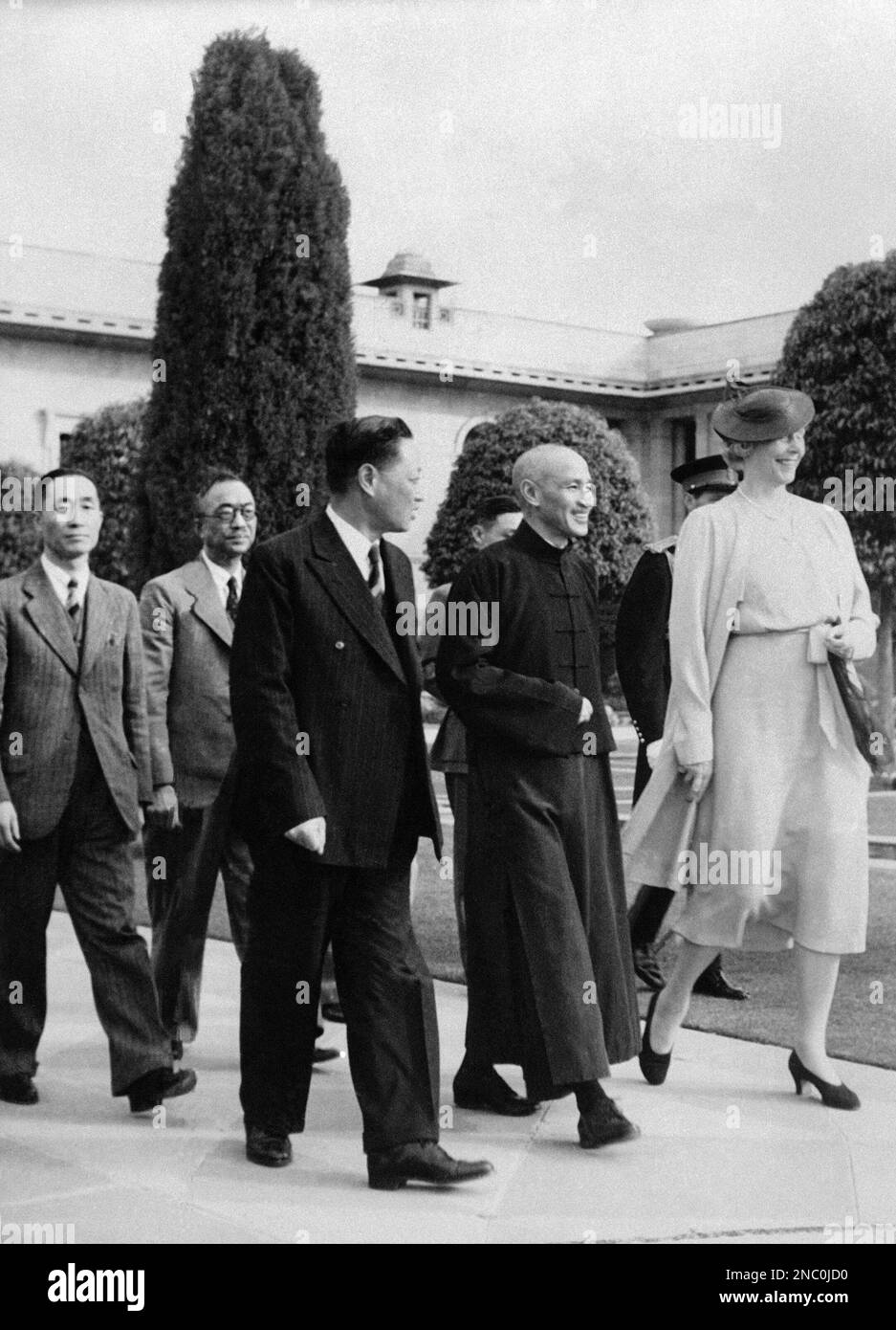 In the gardens of the Viceroy’s house New Delhi, on the day of Marshal ...