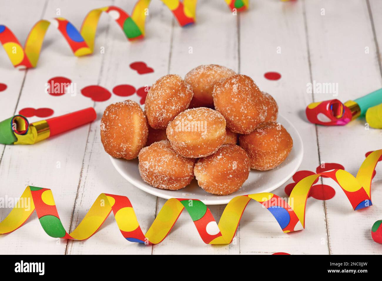 Traditional German 'Berliner Pfannkuchen', a donut without hole filled ...