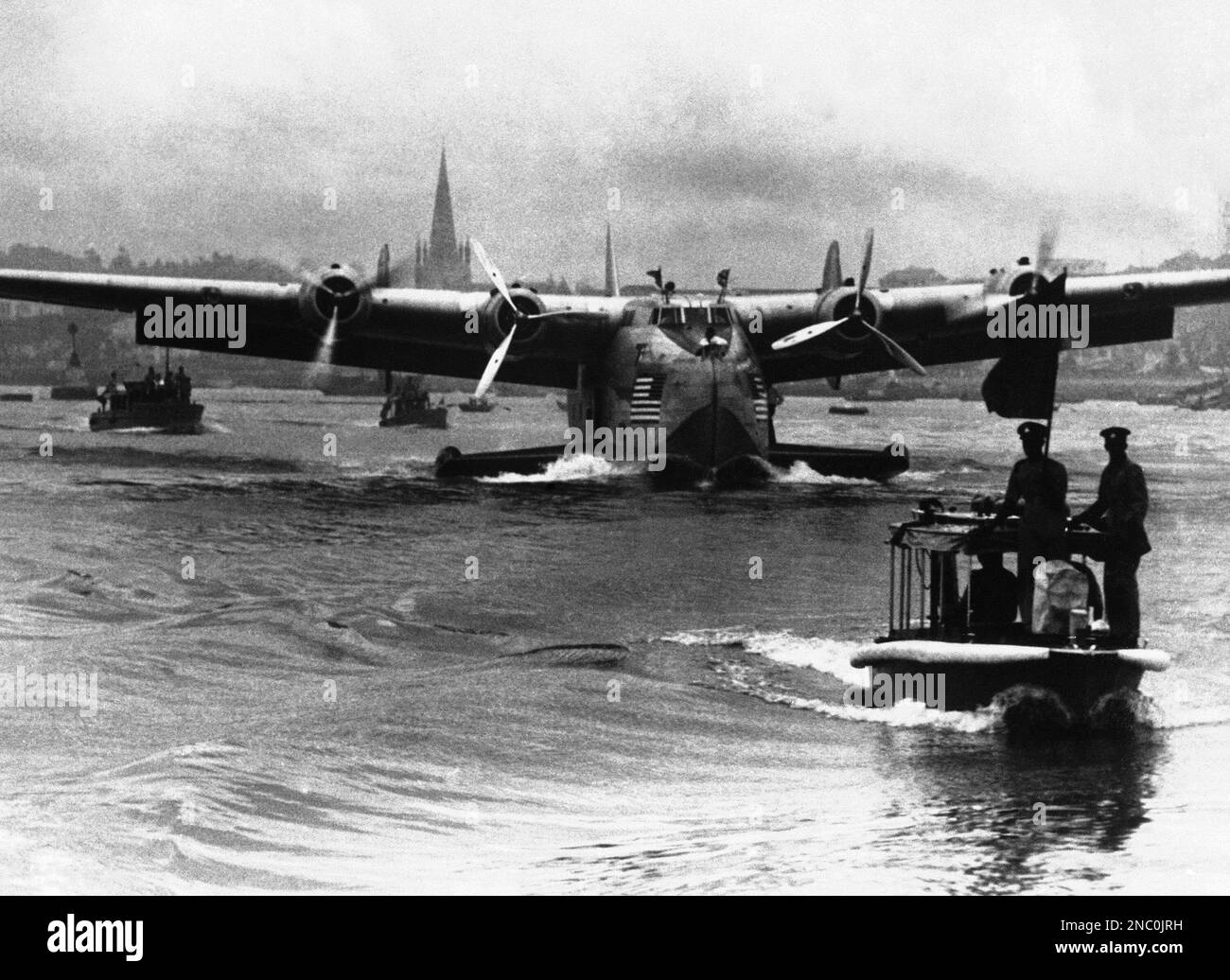 The inauguration of the Pan-American clipper service from Manila to ...