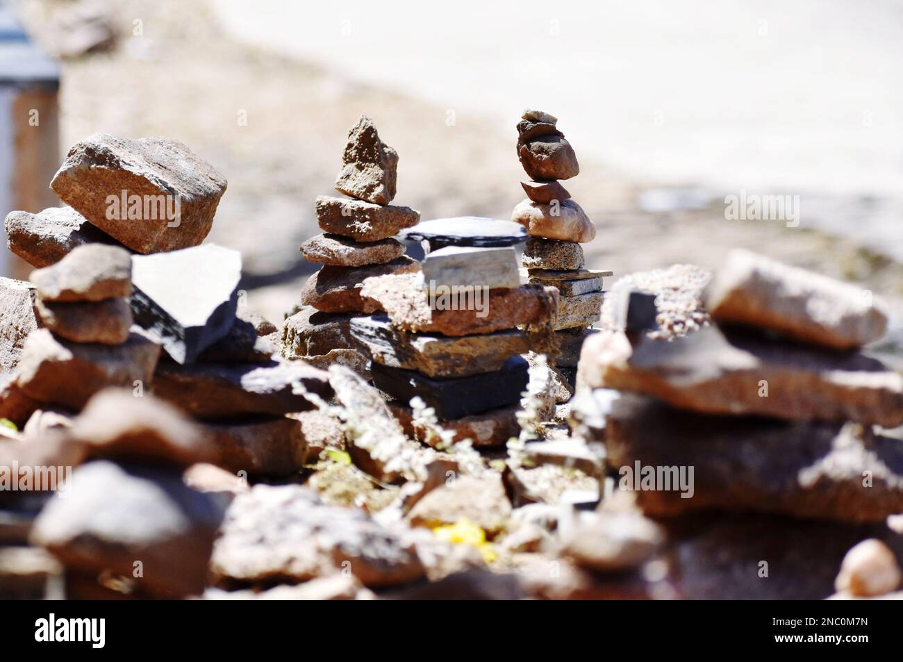 Cairn the art of stone balancing on a stone Stock Photo - Alamy