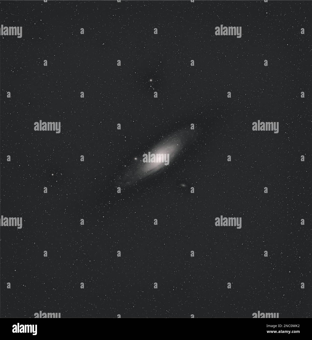 The Adromeda Galaxy AKA M31 through a large telescope Stock Photo - Alamy