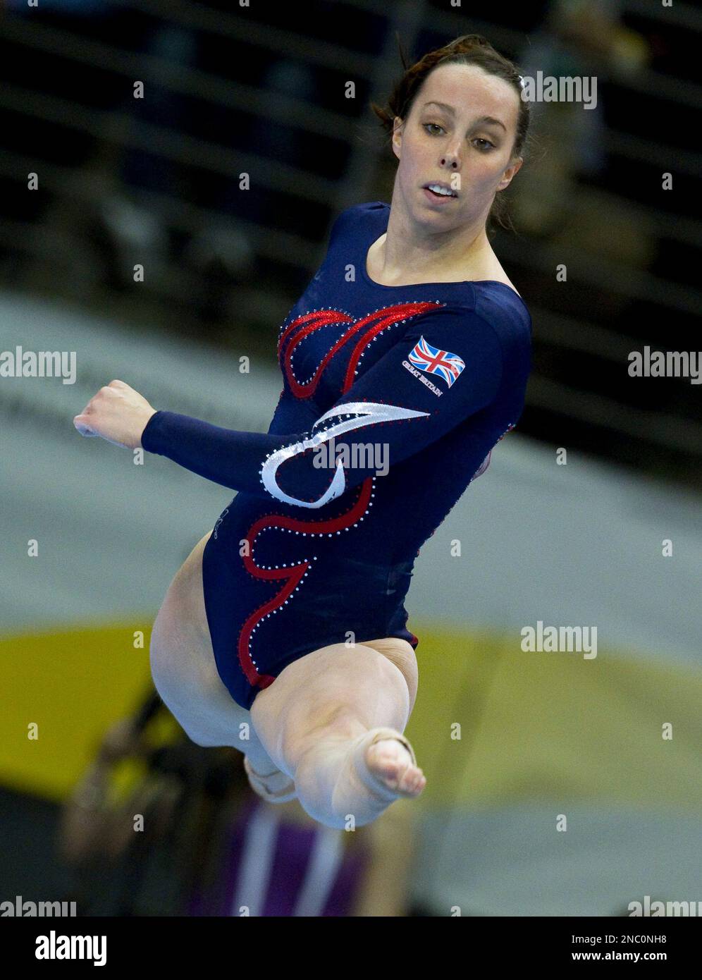 Elizabeth Tweddle of Britain performs her routine in the women's floor ...