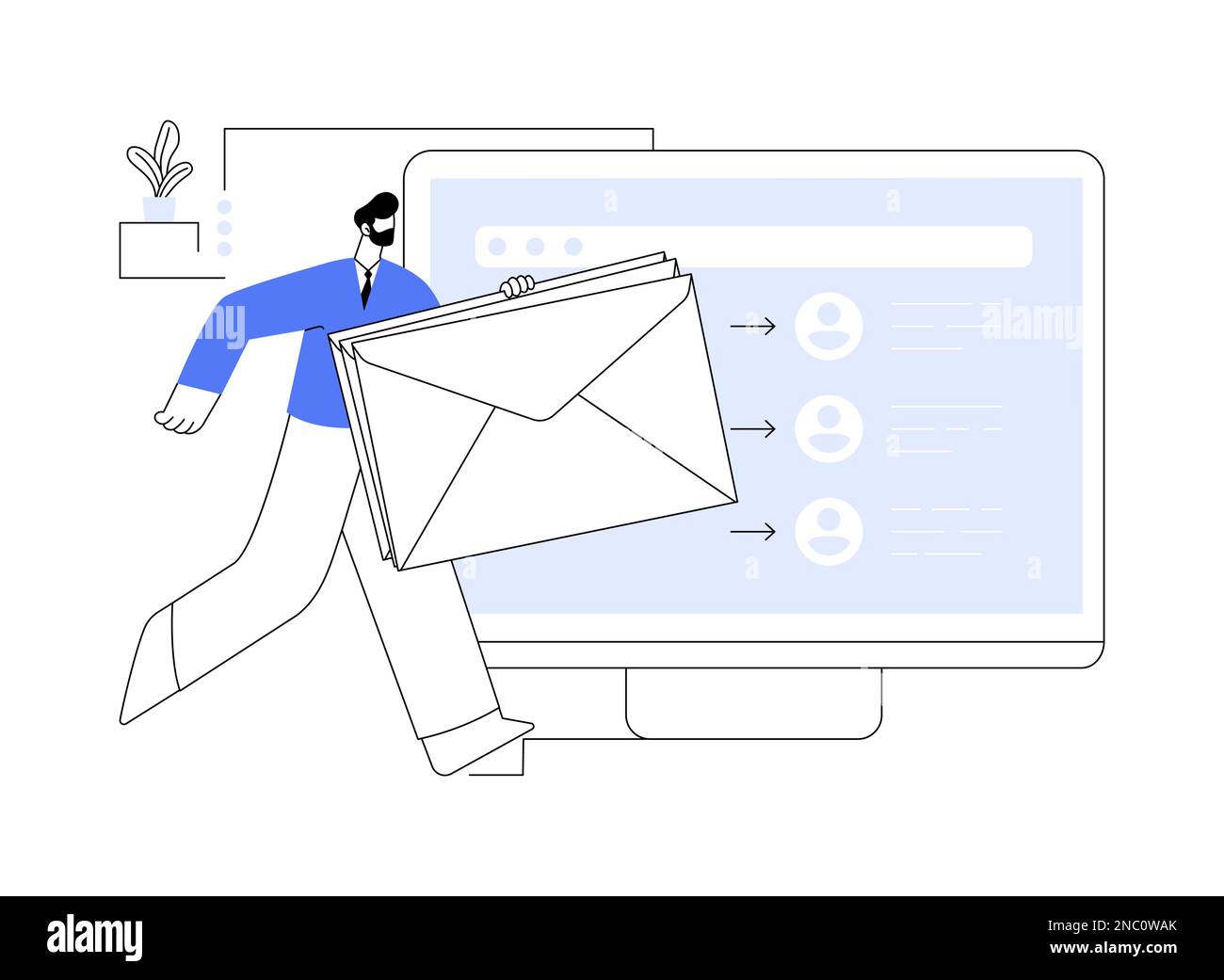 Push advertising abstract concept vector illustration Stock Vector ...