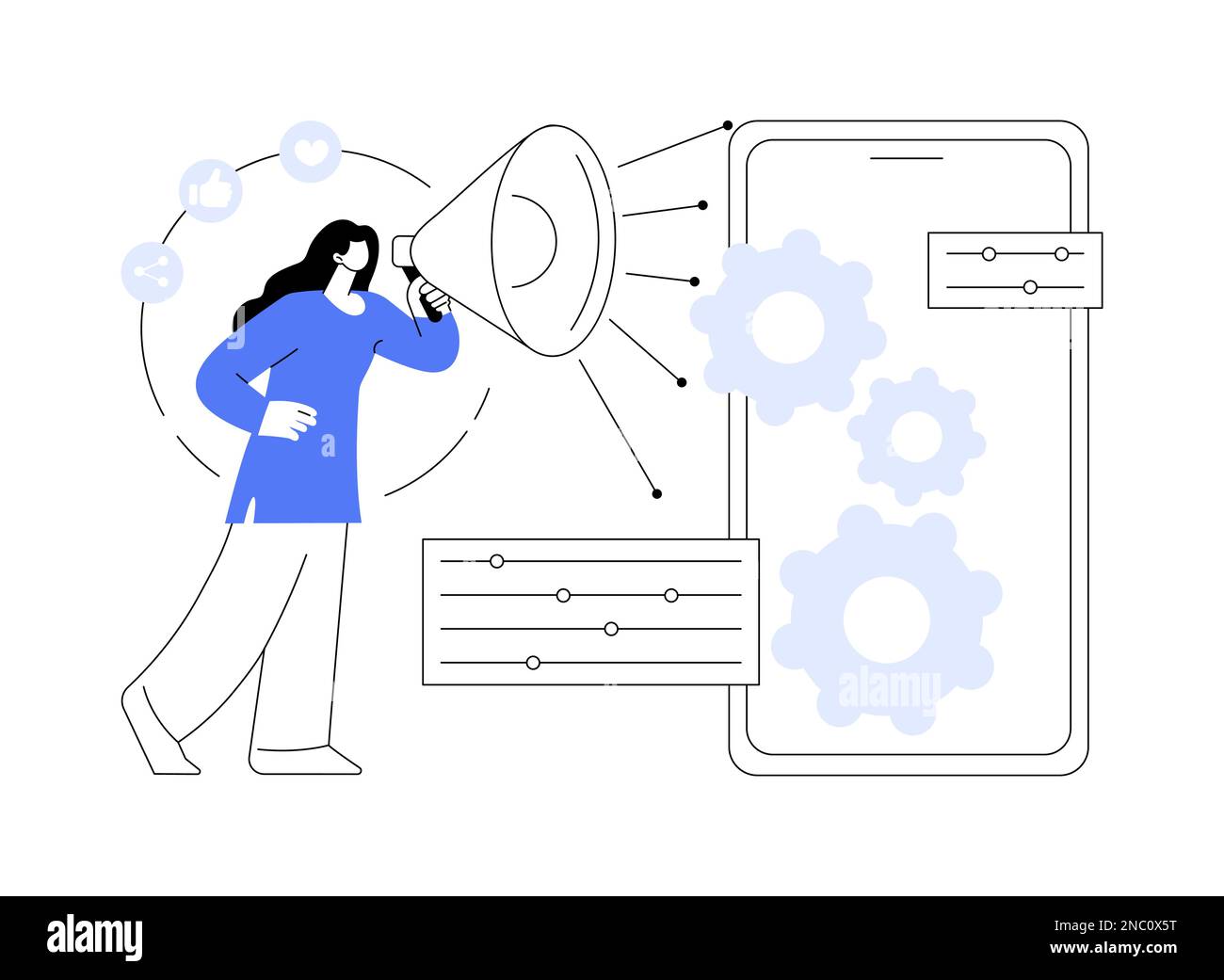 Marketing campaign management abstract concept vector illustration ...