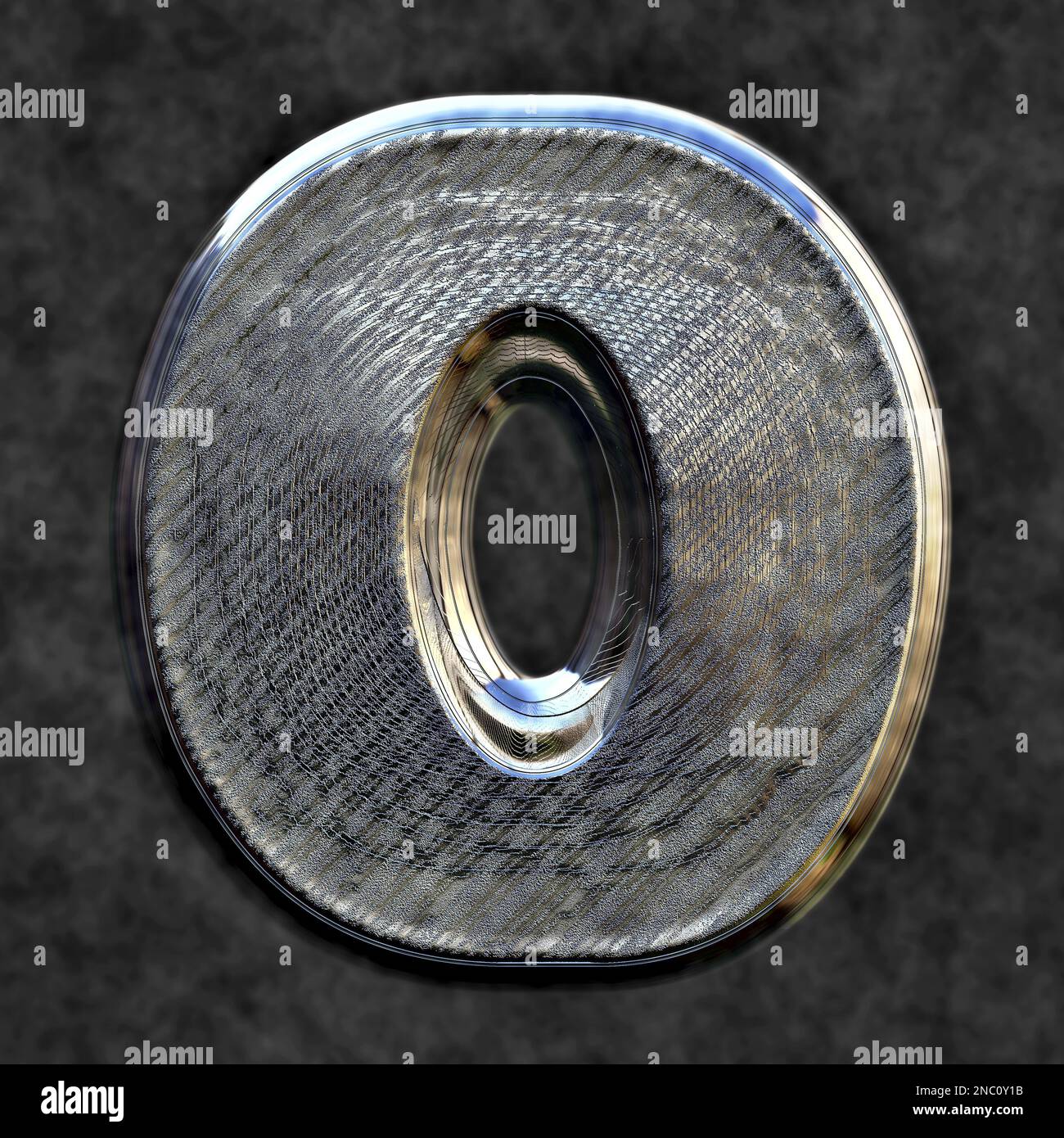 Capital letter O in 3D, glossy burnished metal Stock Photo - Alamy
