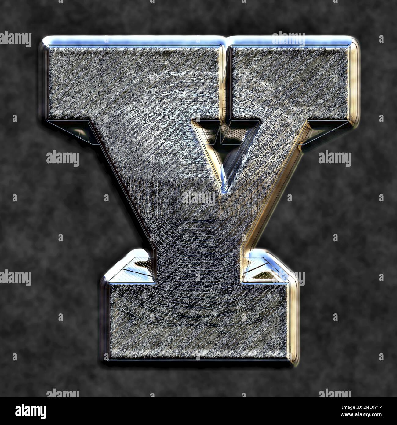 Capital letter Y in 3D, glossy burnished metal Stock Photo - Alamy