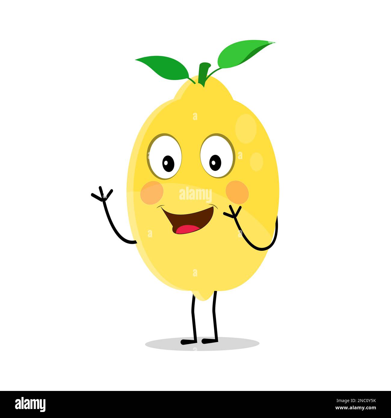 Lemon character design. Vector Illustration Flat Lemon Cute Character ...