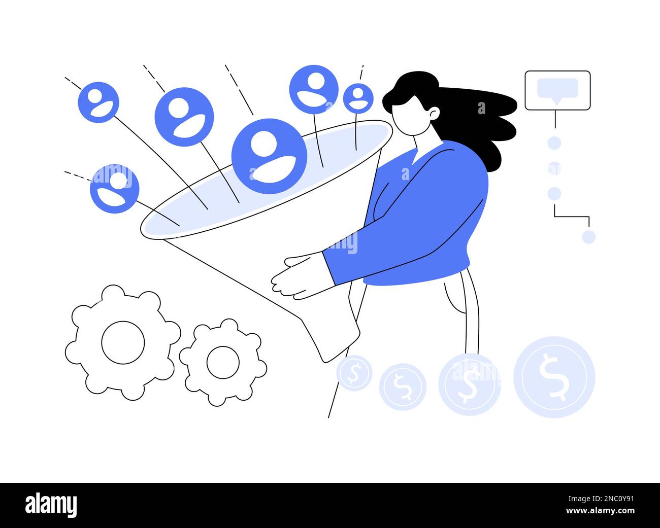 Generating new leads abstract concept vector illustration Stock Vector ...