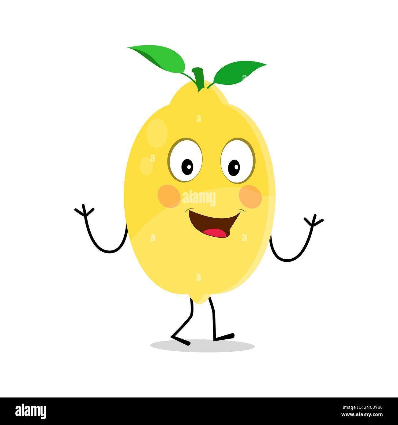 Lemon character design. Vector Illustration Flat Lemon Cute Character ...