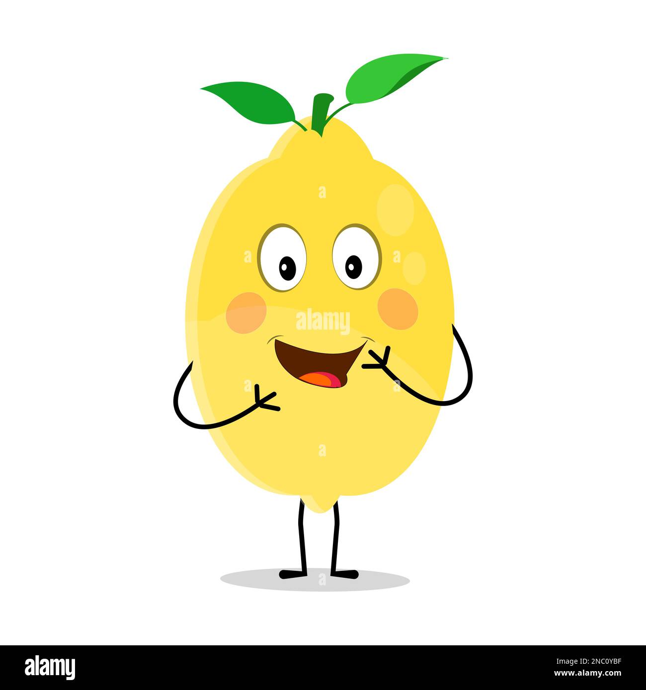 Lemon character design. Vector Illustration Flat Lemon Cute Character ...