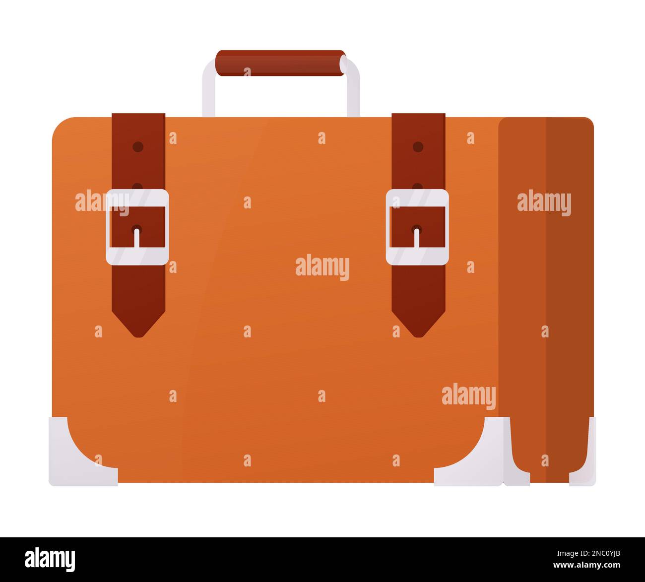 Classic travel suitcase - modern flat design style single isolated ...