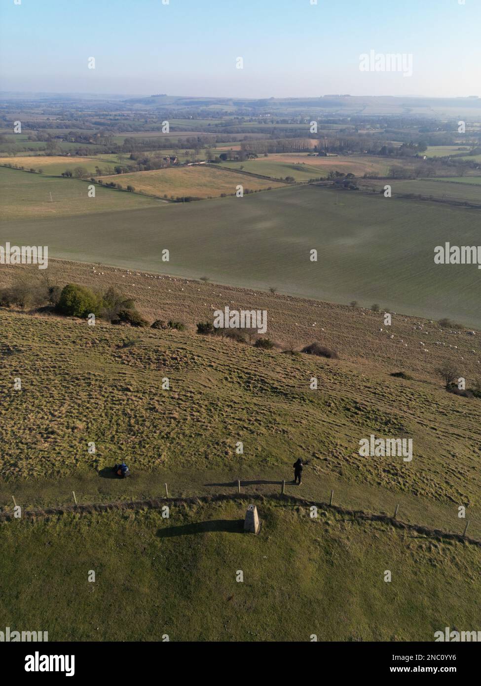 Martinsell Hill Iron Age hillfort. Vale of Pewsey. Wiltshire. England ...