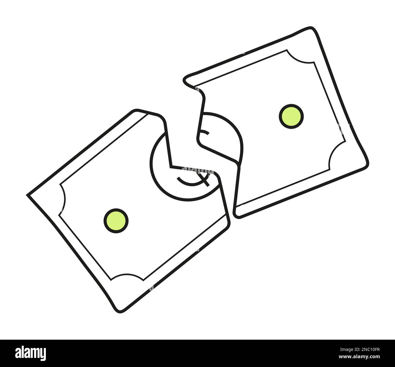 Financial crisis icon set in line style. Piggy bank, cut money. Broken ... Financial crisis icon set in line style. Piggy bank, cut money. Broken ...