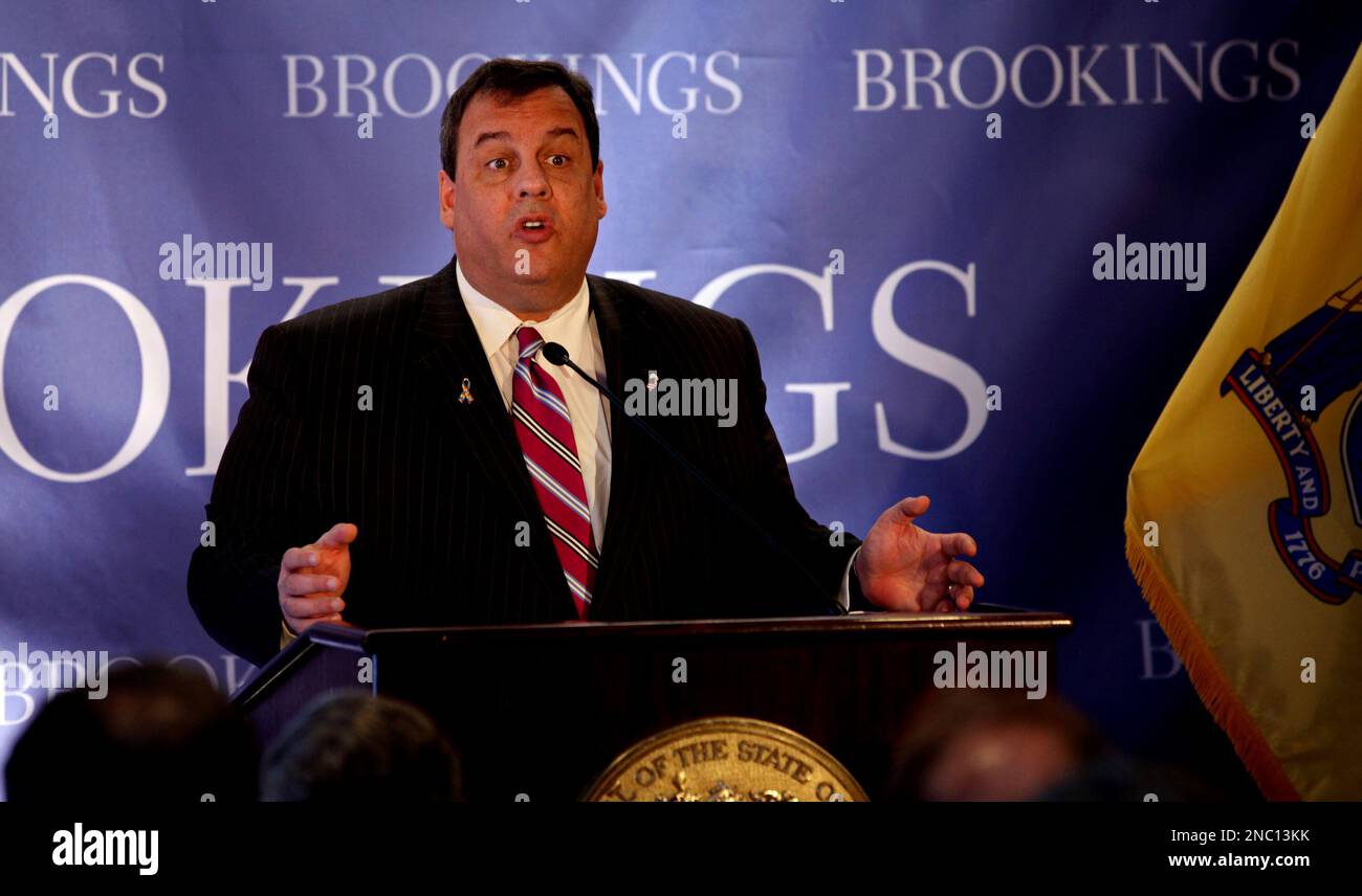 New Jersey Gov. Chris Christie discusses his education proposals at an ...