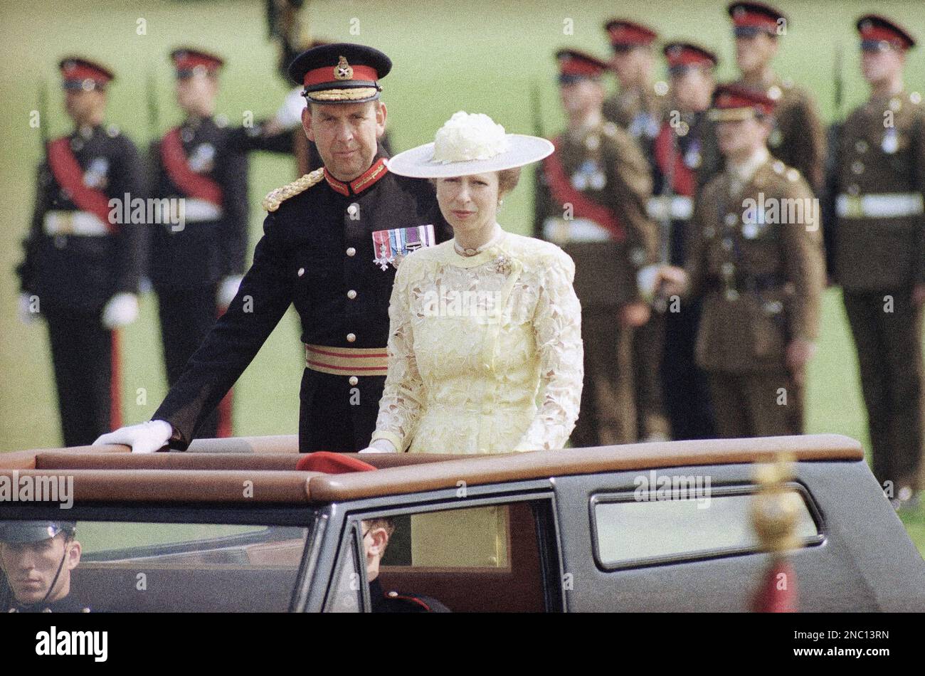 Princess Anne and the city commander Patrick G. Brooking passes Berlin ...
