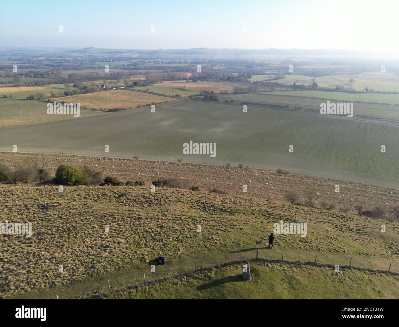 Martinsell Hill Iron Age hillfort. Vale of Pewsey. Wiltshire. England ...