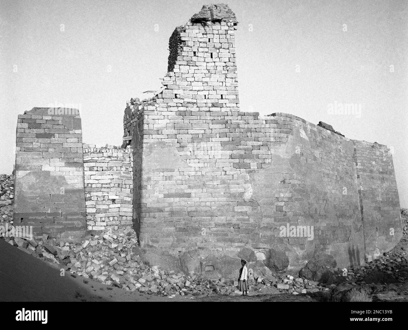 The ruins of the wall of ancient Sheba, city of Balkiss, the Biblical ...