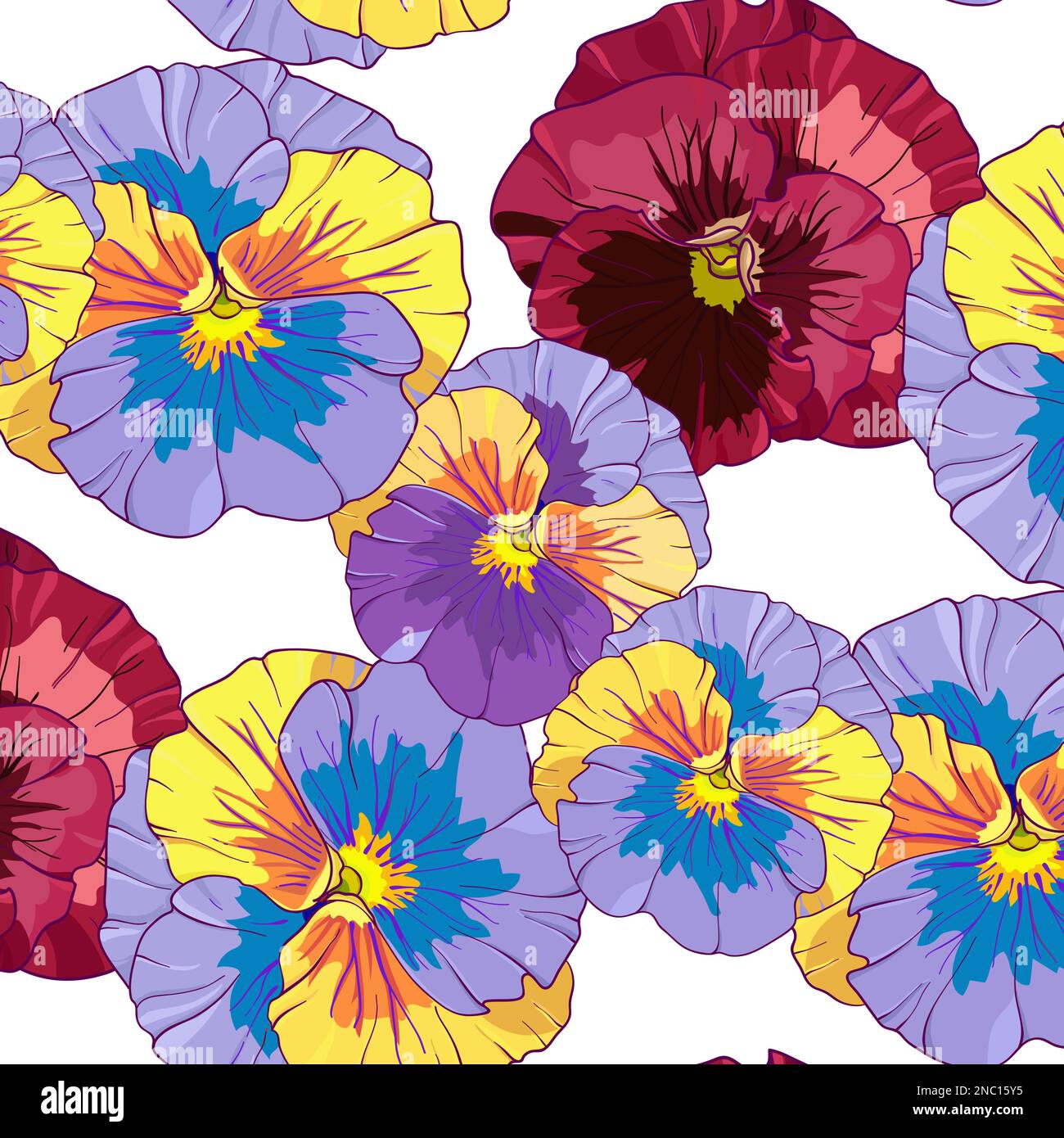 Pansy flower drawing hi-res stock photography and images - Alamy