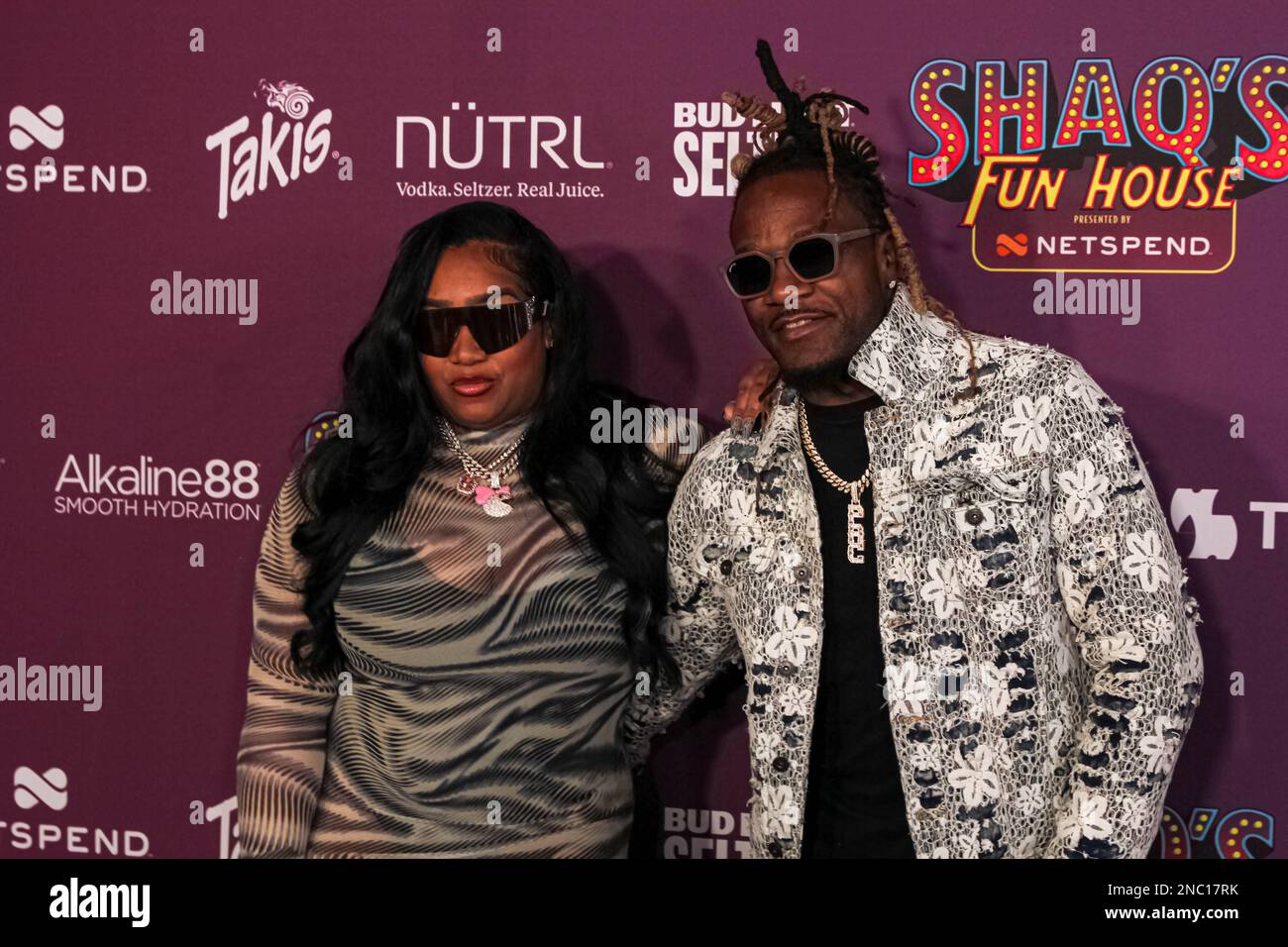 Various celebrities walk the Red Carpet at Shaq's Fun House at Talking ...