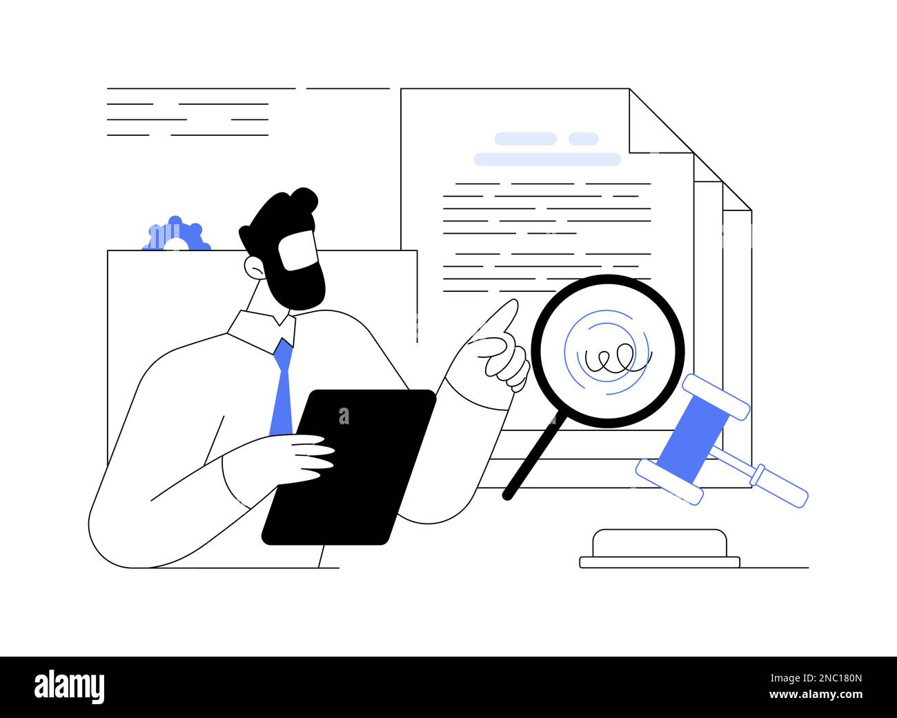 Legal research abstract concept vector illustration Stock Vector Image ...