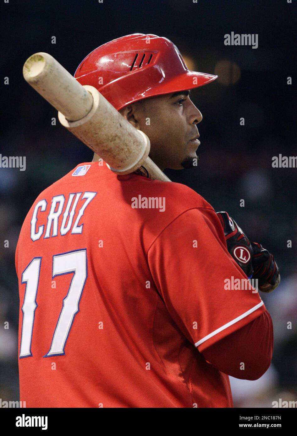 Texas Rangers' outfielder Nelson Cruz during an MLB baseball game ...