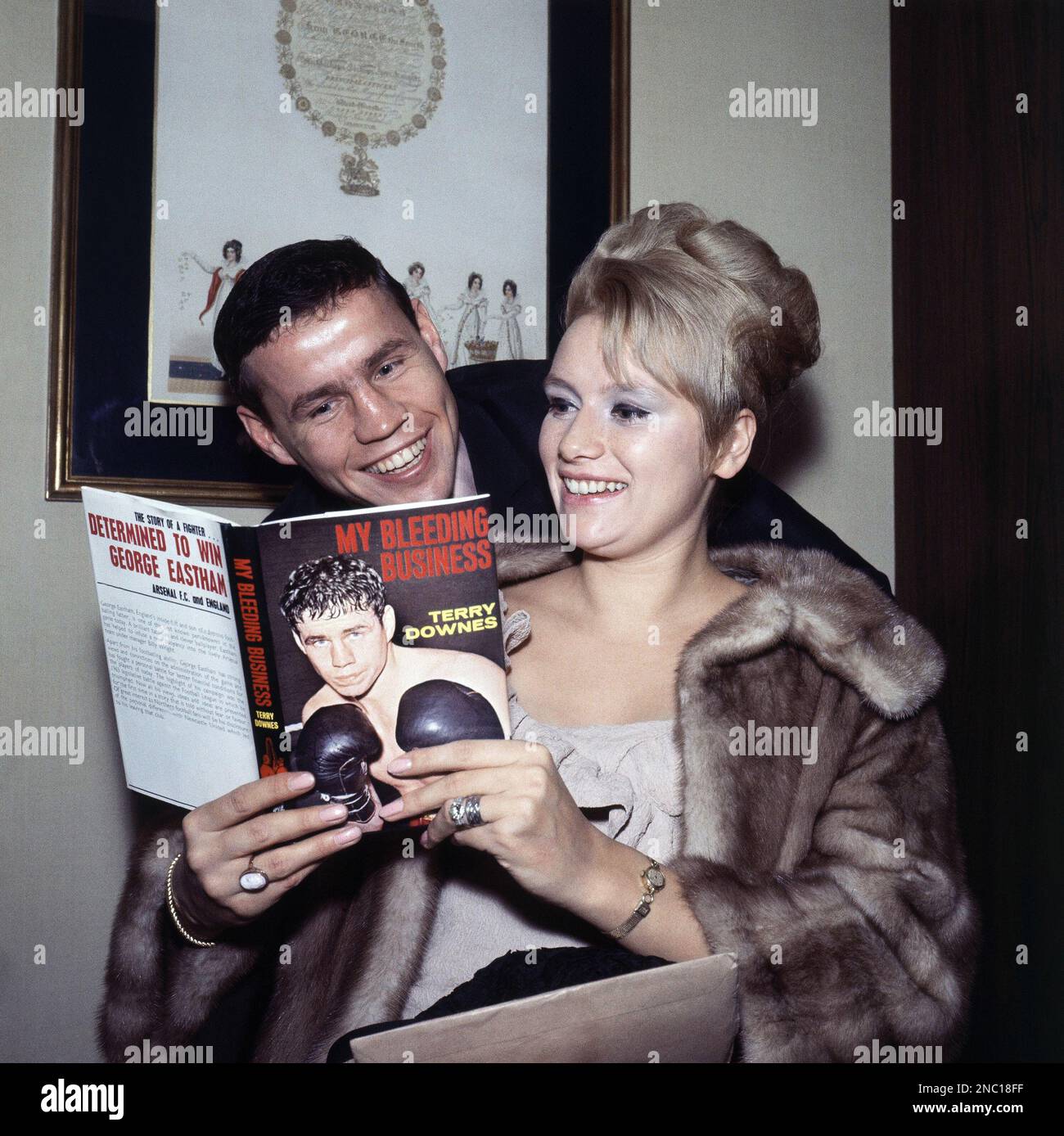 British Middleweight boxer Terry Downes with his wife Barbara, in ...