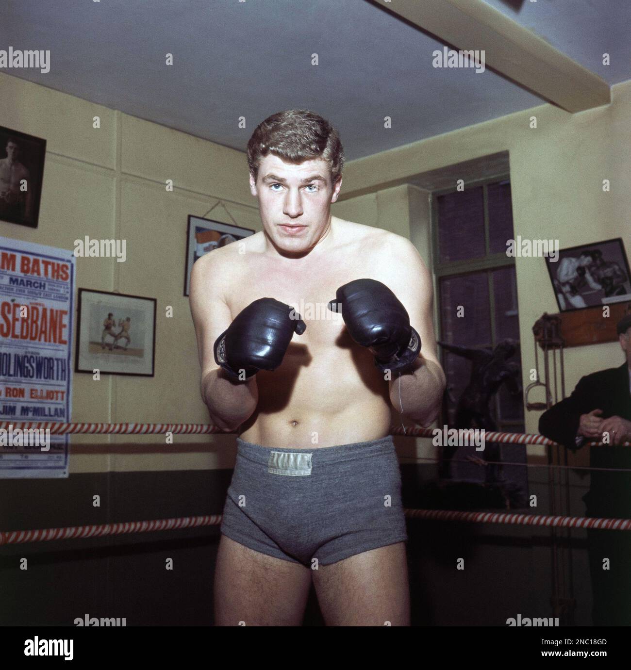 British heavyweight boxer Billy Walker, during a training session at a gym in London, on Jan. 1 ...