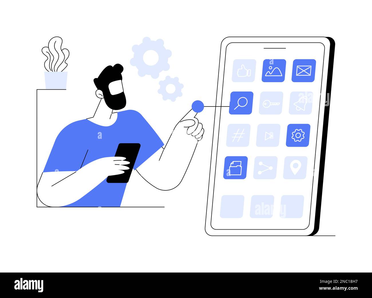 Native mobile app abstract concept vector illustration Stock Vector ...