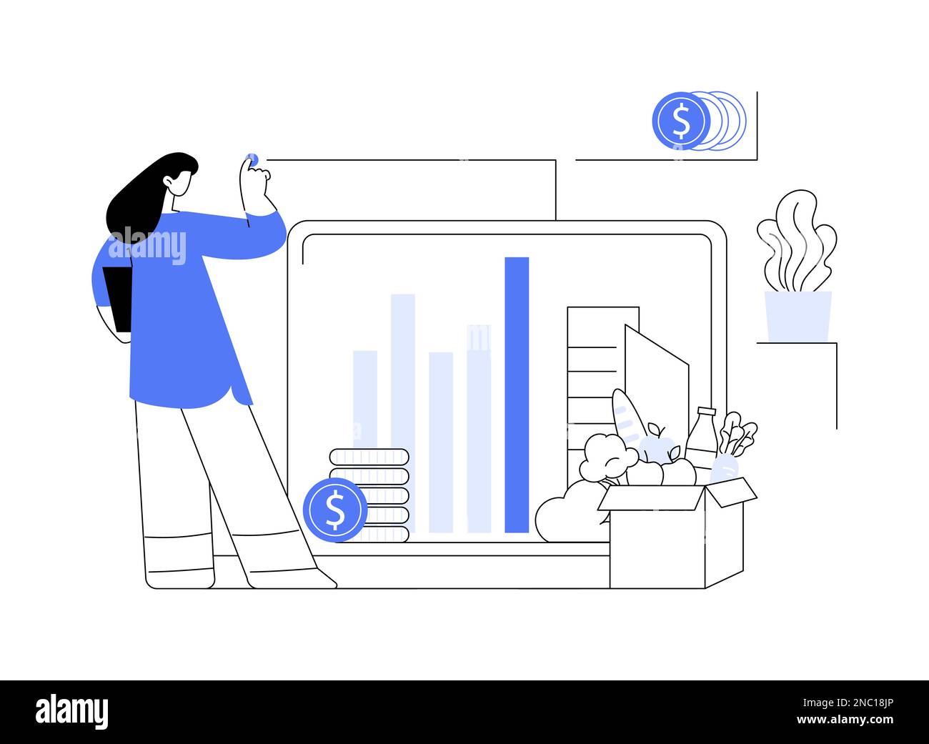 Consumption expenditure abstract concept vector illustration Stock ...
