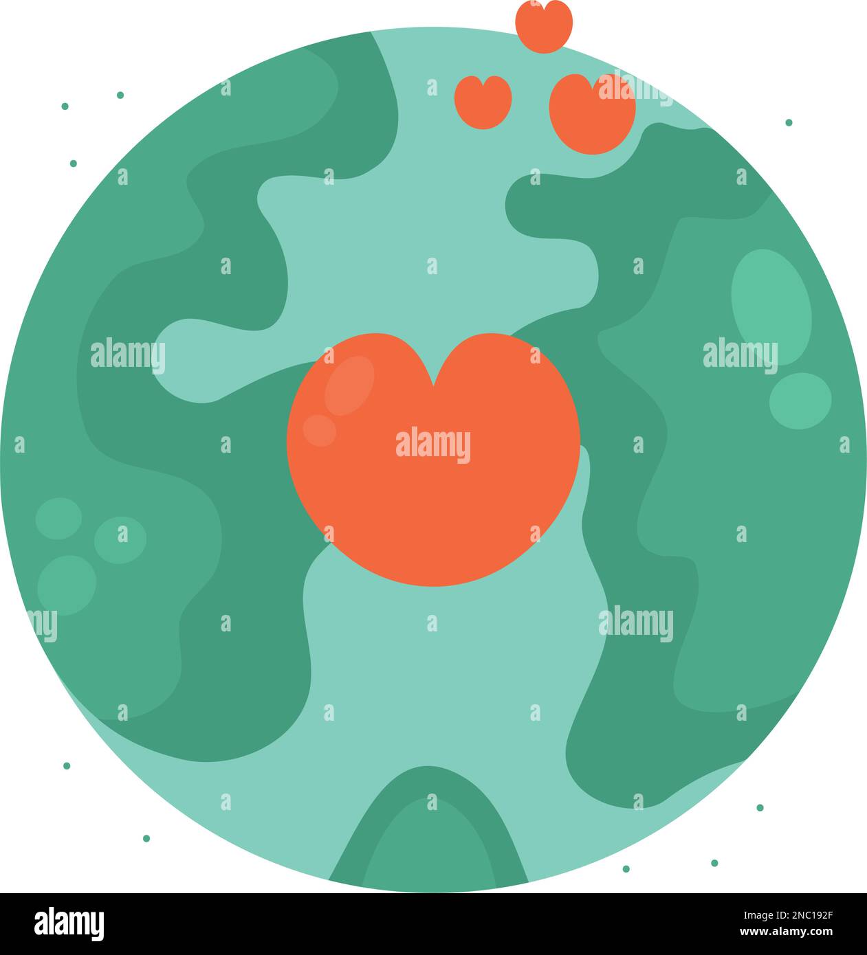 planet earth with a heart Stock Vector Image & Art - Alamy