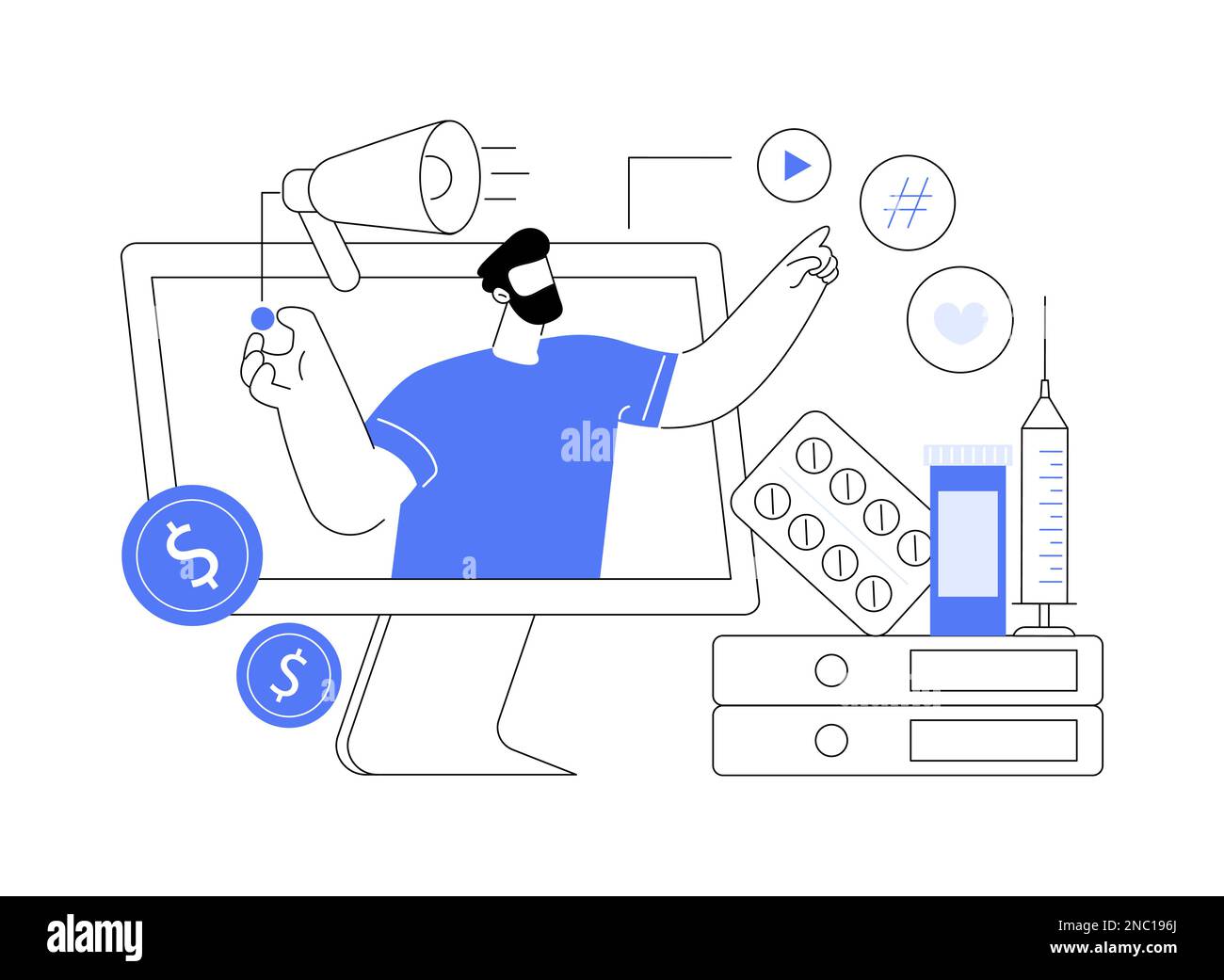 Pharmaceutical marketing abstract concept vector illustration Stock ...