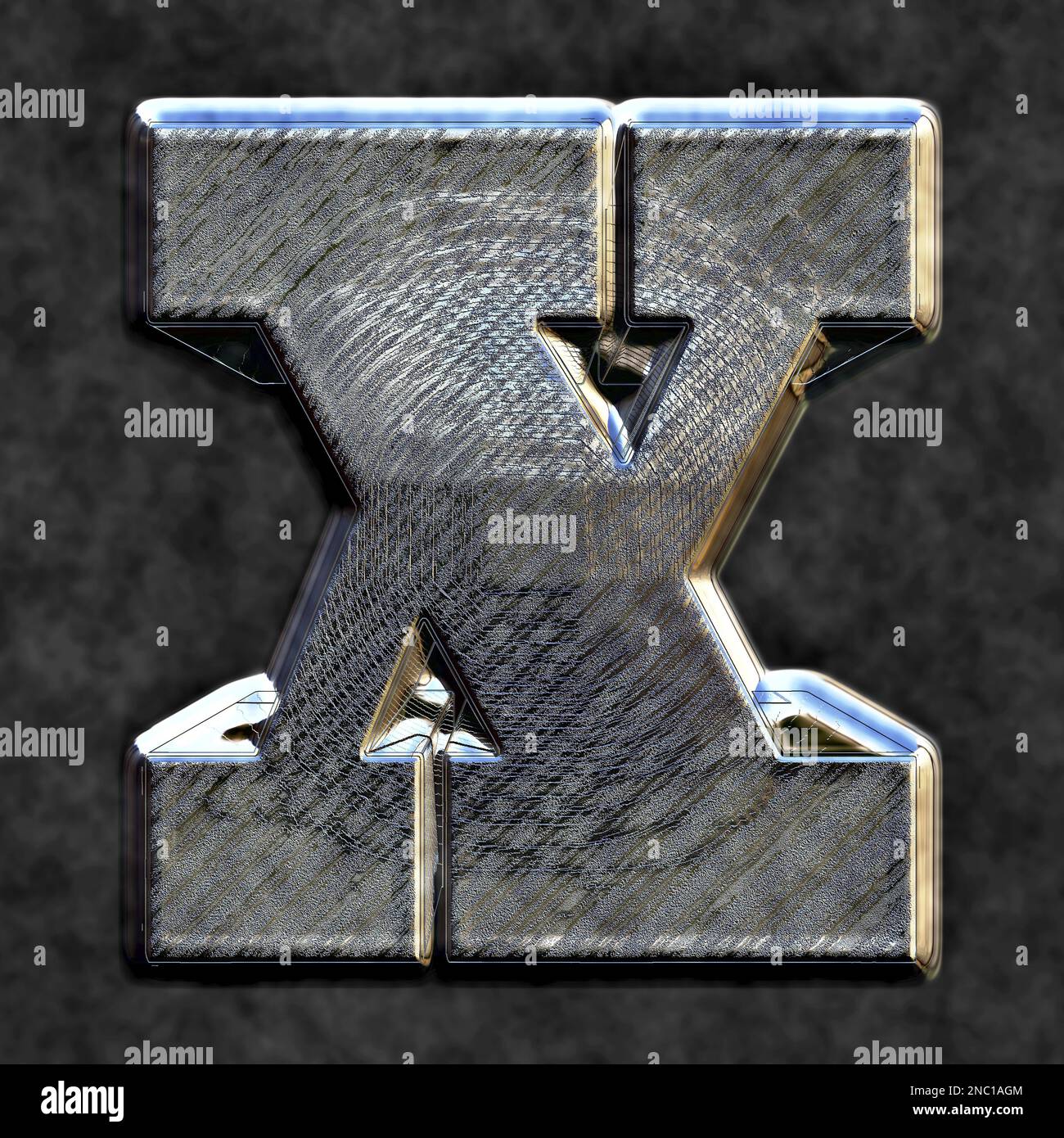 Capital letter X in 3D, glossy burnished metal Stock Photo - Alamy