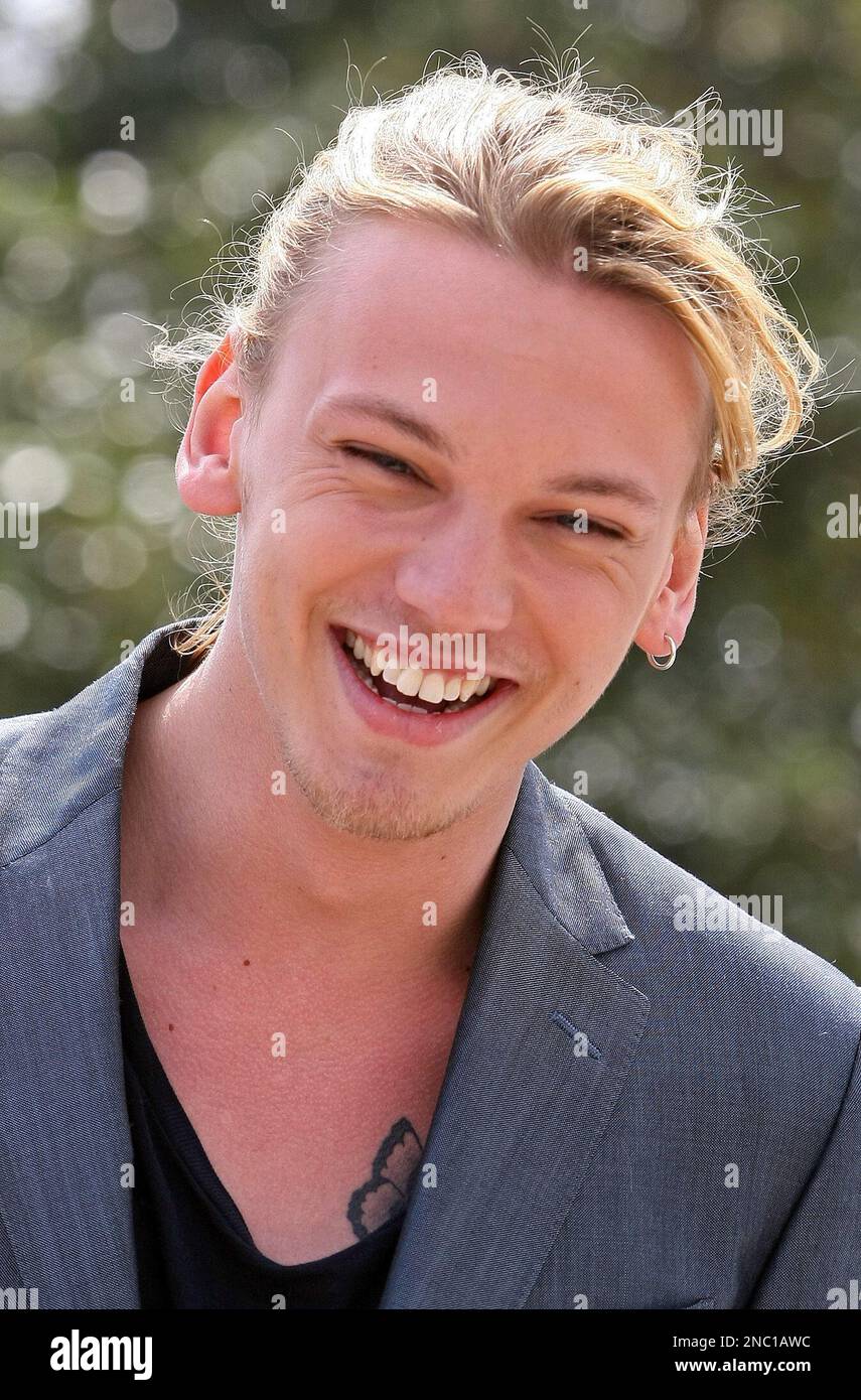 British actor Jamie Campbell Bower poses for photographers during the ...