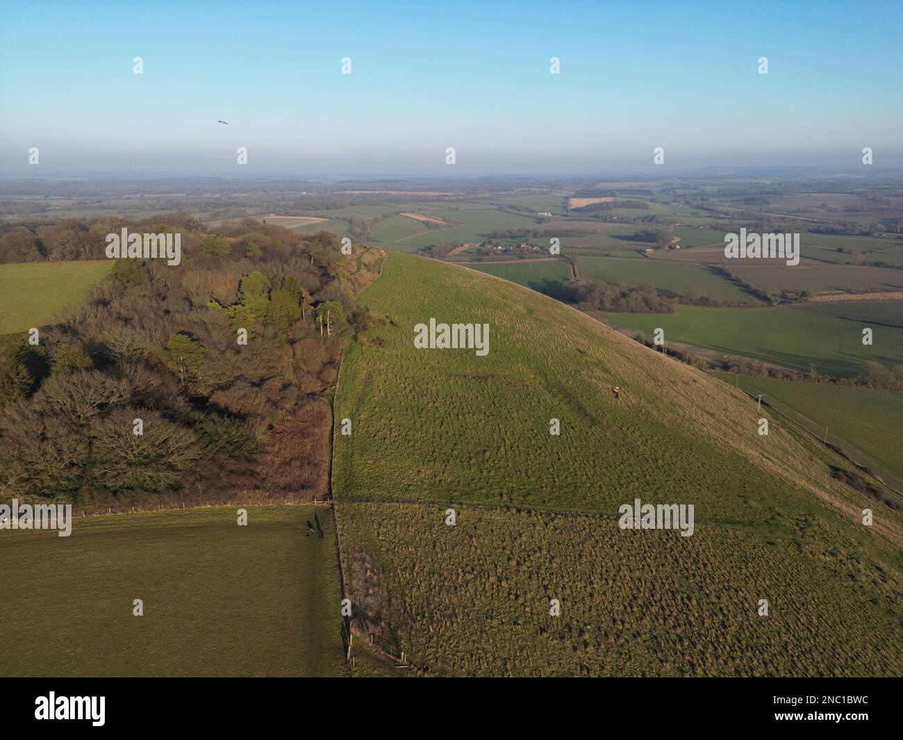 Martinsell Hill Iron Age hillfort. Vale of Pewsey. Wiltshire. England ...