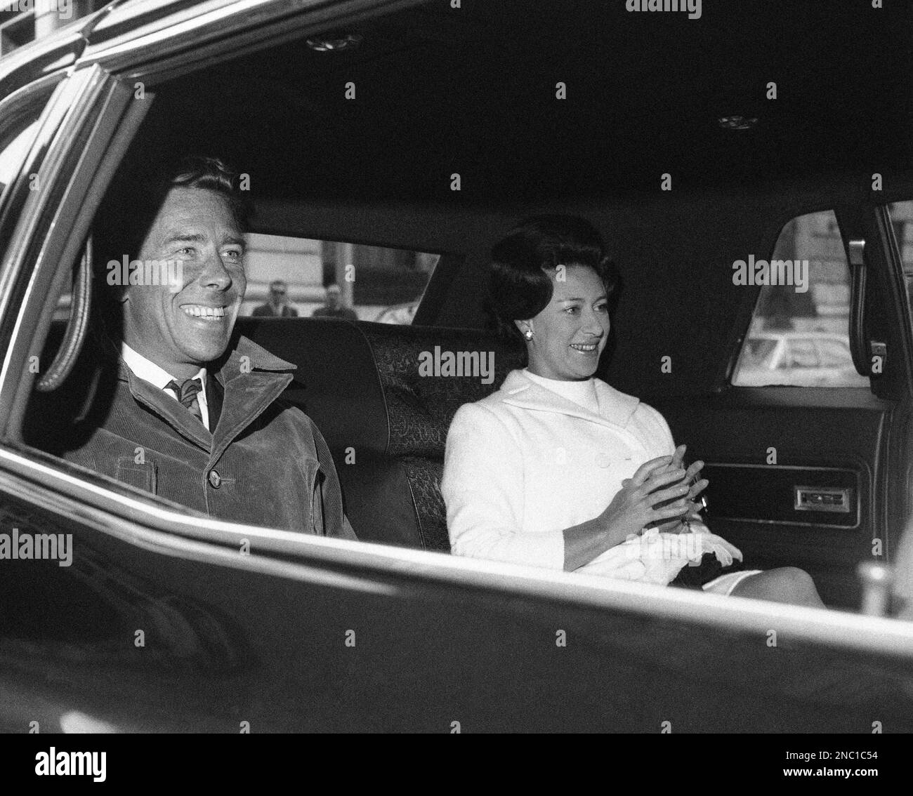 British Princess Margaret and her husband, Lord Snowdon, are all smiles ...