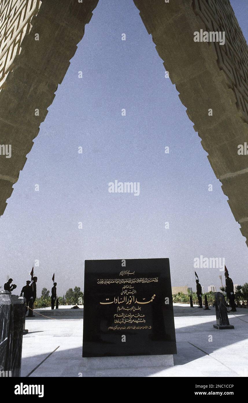 Tomb of Anwar Sadat in Cairo, Egypt in October 1981. (AP Photo/Bill ...