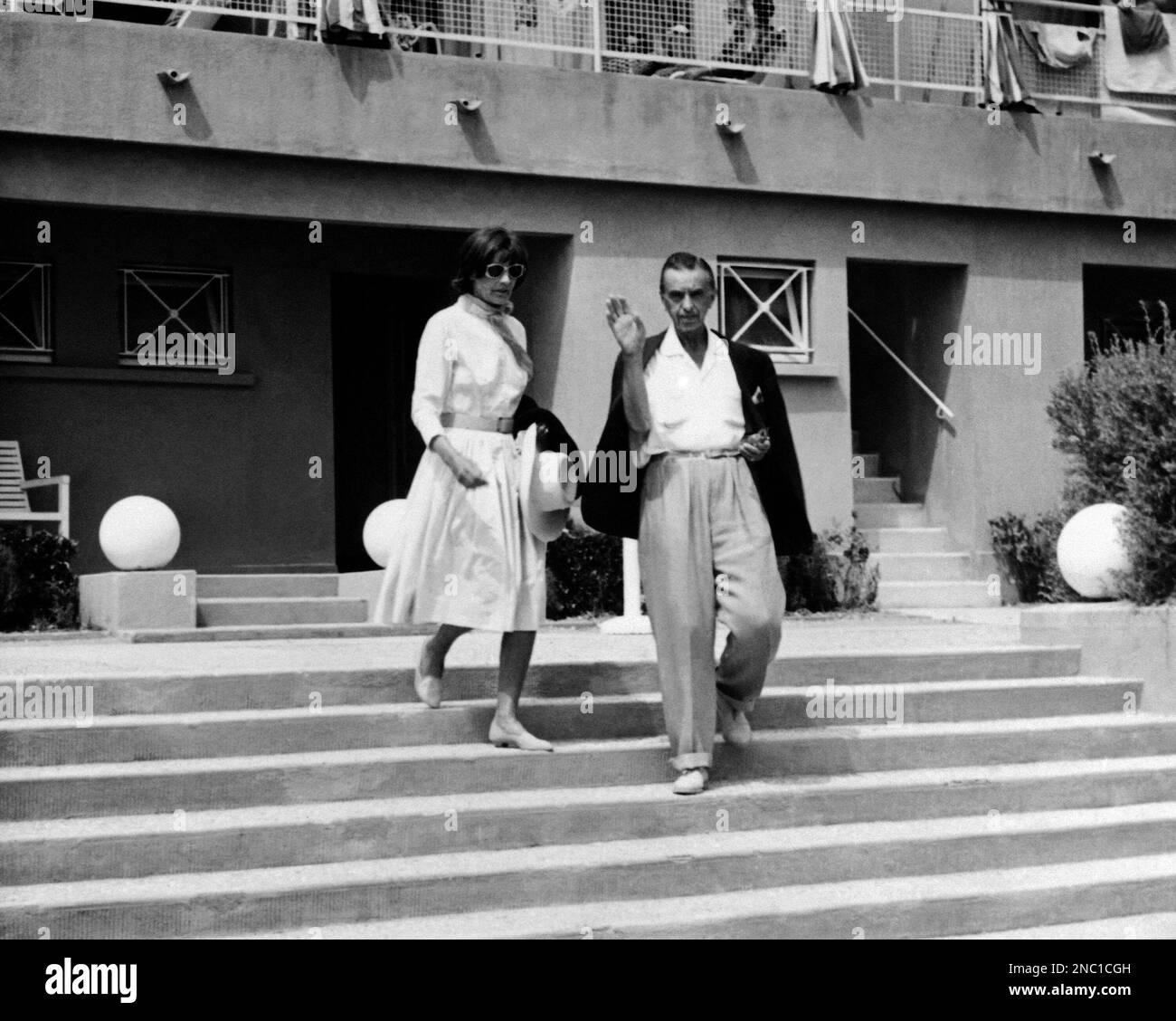 Greta Garbo, the veteran Swedish screen actress, and George Schlee, the ...