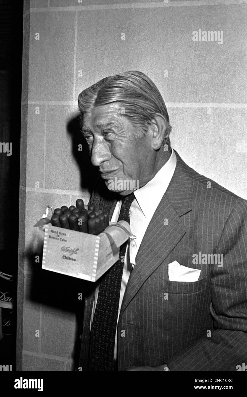 Swiss tobacco merchant Zino Davidoff and founder of the Cigar Academy ...